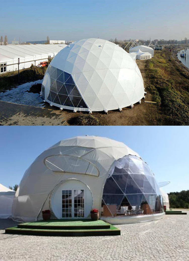 PVC Roof Metal Frame - Prefabricated Domes Geodesic Dome House Sphere ...