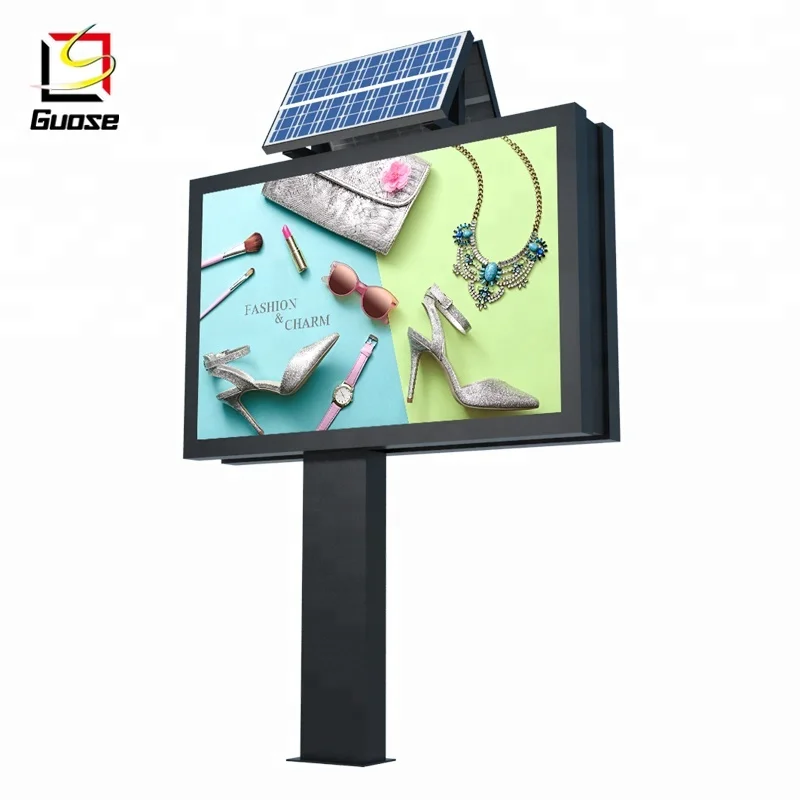 Hot Sell Solar Power Light Box Digital Billboard Outdoor Advertising ...