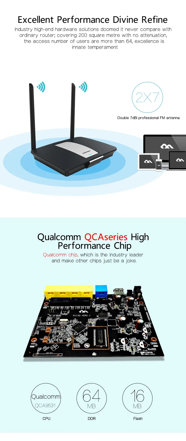 COMFAST 2.4ghz 300mbps Openwrt OS Industrial Ceiling Mount Wi-Fi Router