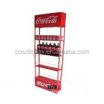 Double Sided Metal Soda Bottle Display Rack For Coca Cola - Buy High ...