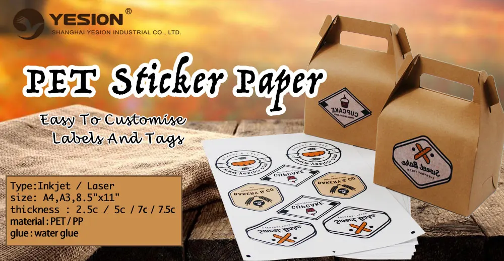 Transparent Vinyl Inkjet Sticker For Label Glossy Pp Sticker Waterproof ...