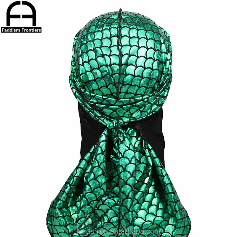 New Men Fish Scale Silky Durags - Buy Durag,Silky Durag,Fish Scale ...