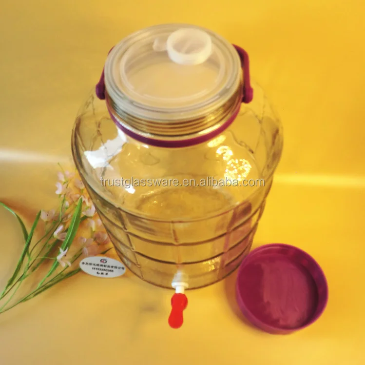 2016 New Design Factory Directly Selling Storage Cans 5 Liter Glass ...