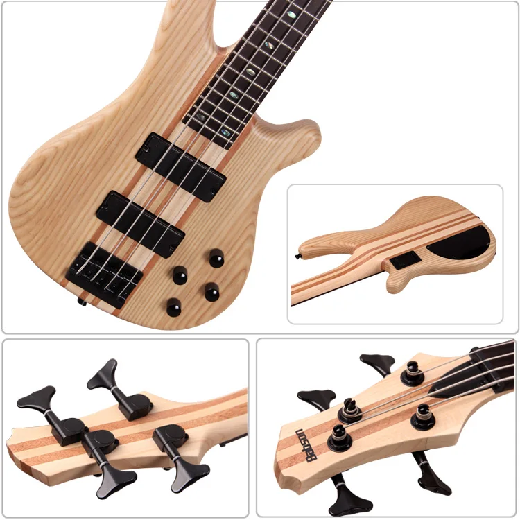 4strings 24 Frets Mahogany Conjoined Electric Bass Guitar - Buy Cheap ...