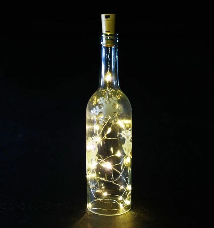 Diy Decoration Warm White Cork Bottle Wine Stopper Jars Led String ...
