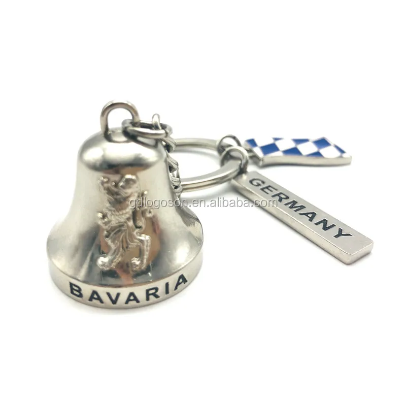 Custom Bell Keyring Souvenirs Munchen Bavaria Key Chains
