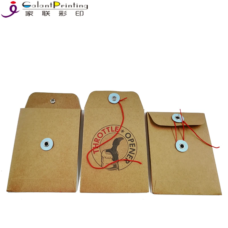 Factory Wholesale Small Brown Kraft Envelope With Button And String ...