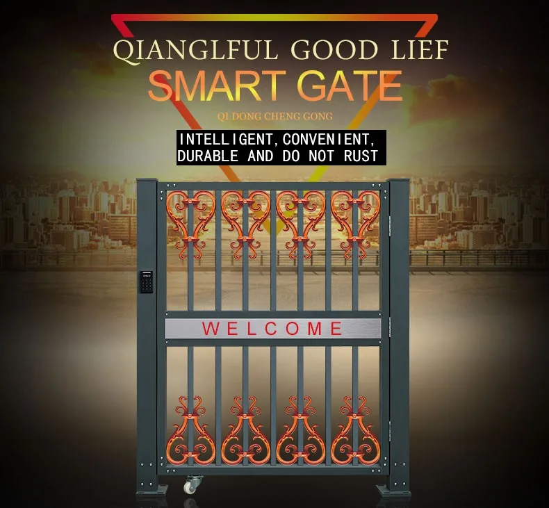 Aluminium Main Smart Id Gate Designs Automatic Electric Main Gate ...