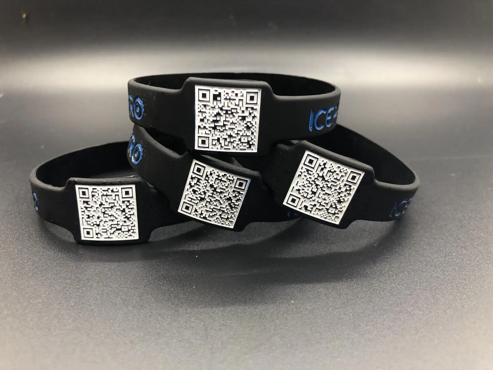 Personalized Cheap Identification Qr Code Armband Silicone Bracelet For ...