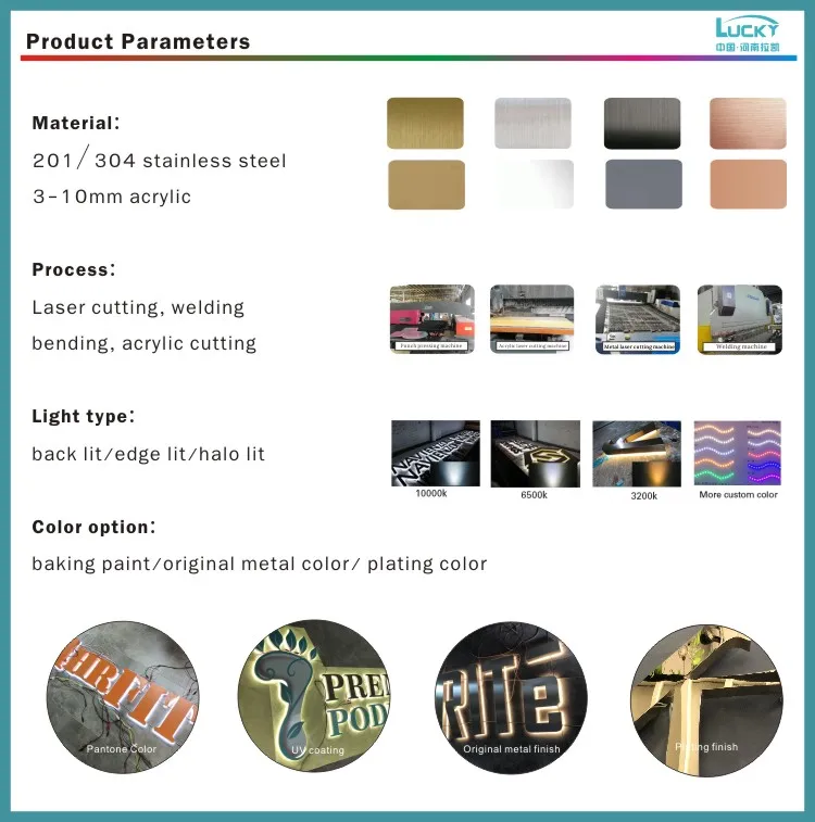 Custom Reverse Lit LED Letters - 3D Backlit Channel Signs