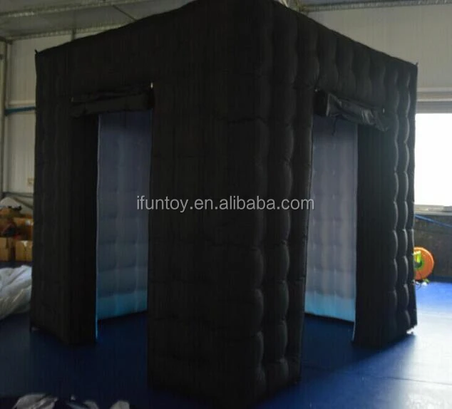 Inflatable Led Photobooth Enclosure Inflatable Oval Photo Booth Black ...