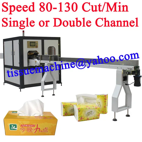 Facial Tissue Paper Automatic Cutting & Packing Machine Full Line Box ...