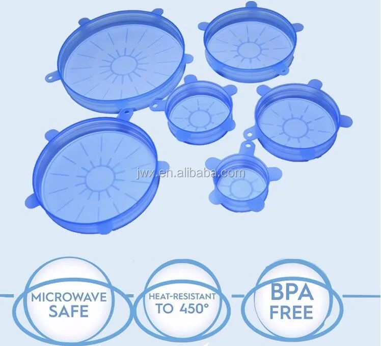 Silicone Stretch Lids - Flexible Food Covers for Storage