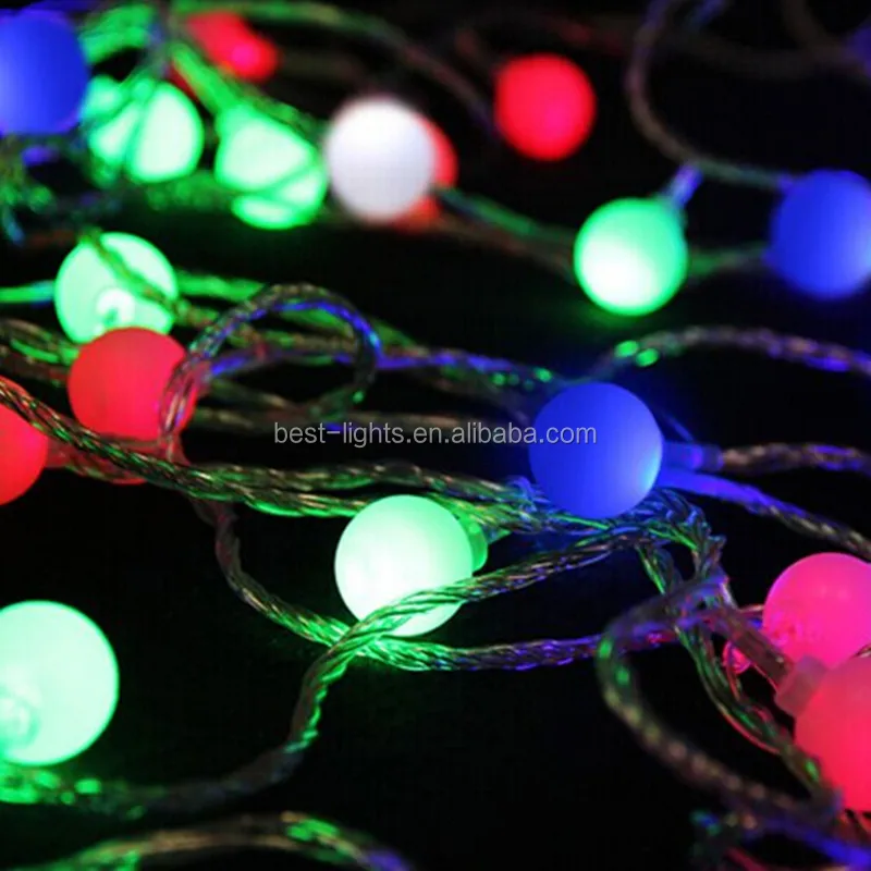 10m 100 Led Balls Globes Fairy Led String Light Bulbs Multicolor Party ...