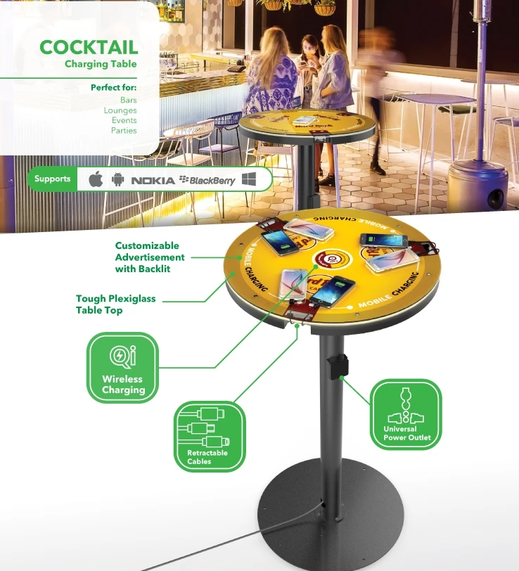 Wireless Charging Table Wireless Charging Station Bar Table - Buy ...