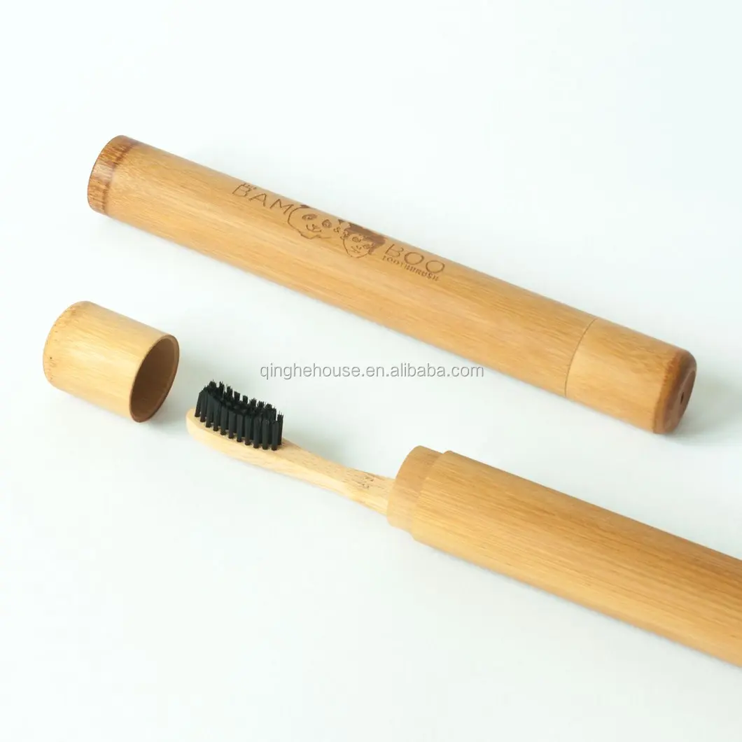 Eco-friendly Natural Bamboo Tubes Packaging, Bamboo Toothbrush Holder ...