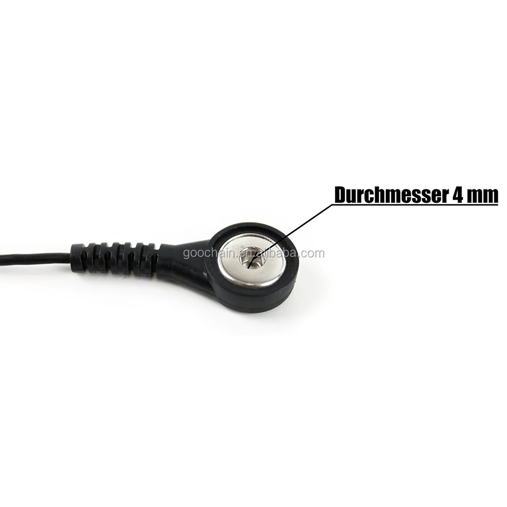 4.0mm Electrode Snap to Snap Push Button Lead Wire for EMS