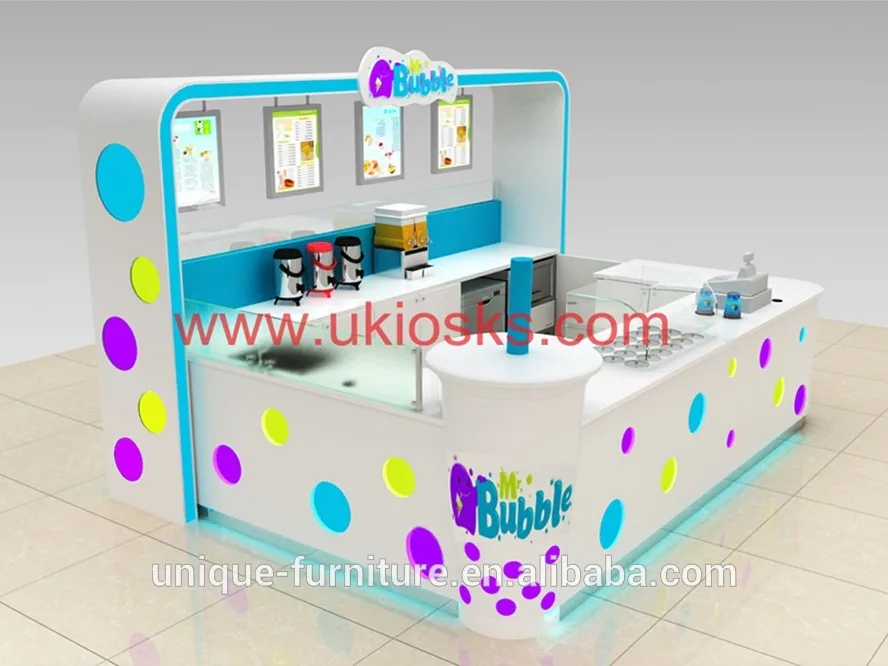 Attractive Boba Bubble Tea Kiosk Counter Furniture Booth - Buy Bubble ...