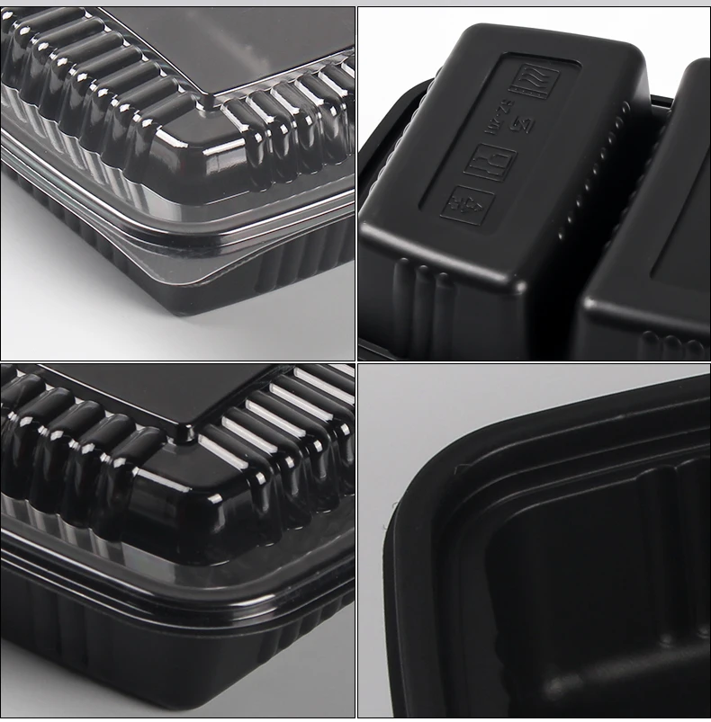 Takeaway Disposable Plastic Food Container With Clear Lid - Buy ...