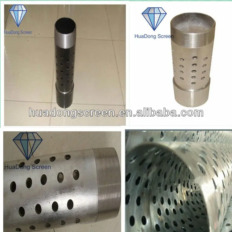 Small Diameter And Small Hole Size Perforated Pipe / Perforated Steel ...
