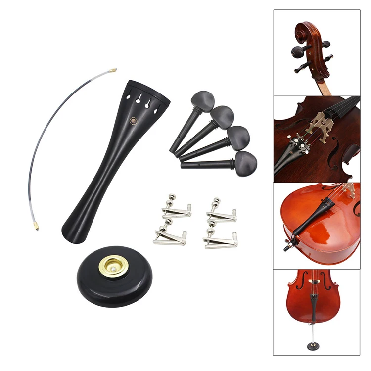 Cello Accessories Set 11pcs,Cello Ebony Pegs+aluminum Alloy Tailpiece ...