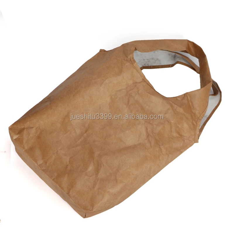 Recyclable Customized Printing Handbag Brown Tyvek Tote Bag Natural ...
