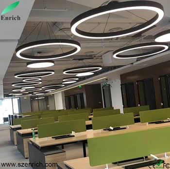 40 60 80cm Simple Modern Led Pendant Lights Round Circle Suspension ...