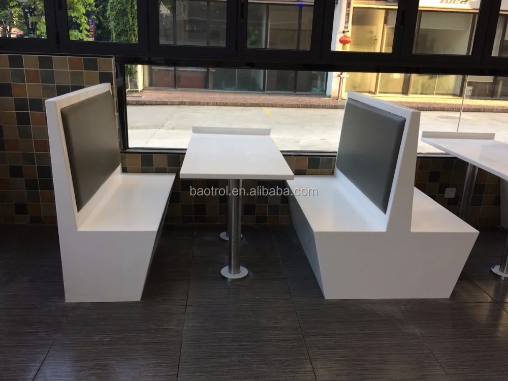Used Restaurant Furniture Solid Surface Wall Mounted Fast Food Table ...