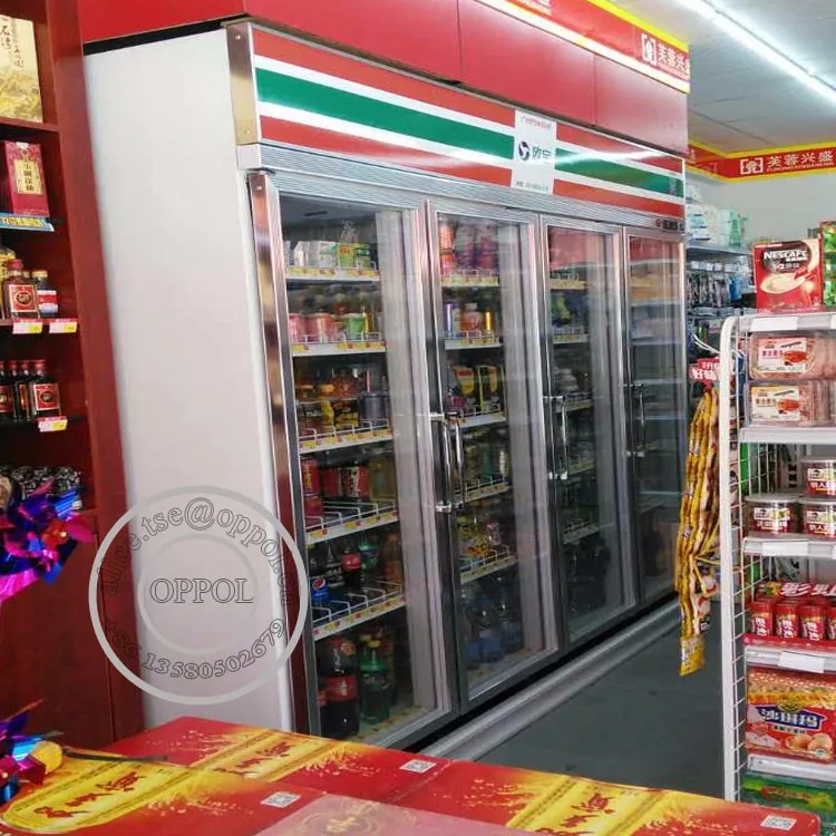OP-A1205 Convenience Store Refrigerator Muti-door Glass Door ...