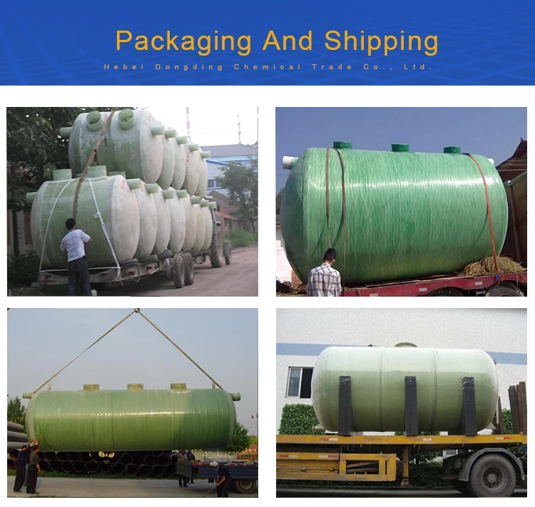 Fiberglass Portable Wastewater Treatment Sewage Clarifier Frp Septic ...