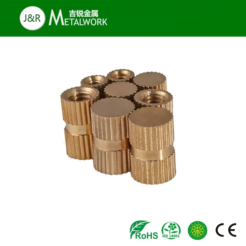 M3 M4 M5 M6 Brass Material Knurled Insert Nut Threaded Insert Knurled ...