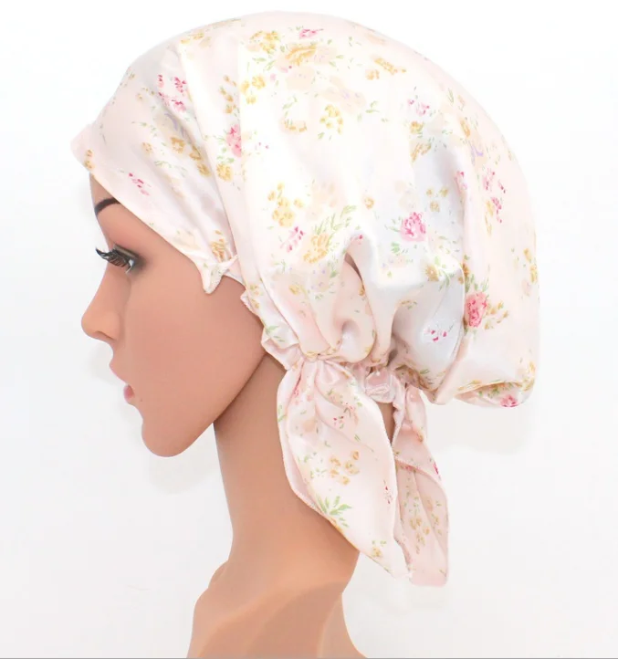 Custom 100% Real Silk Hair Care Sleeping Cap Bonnet - Buy 100% Silk ...