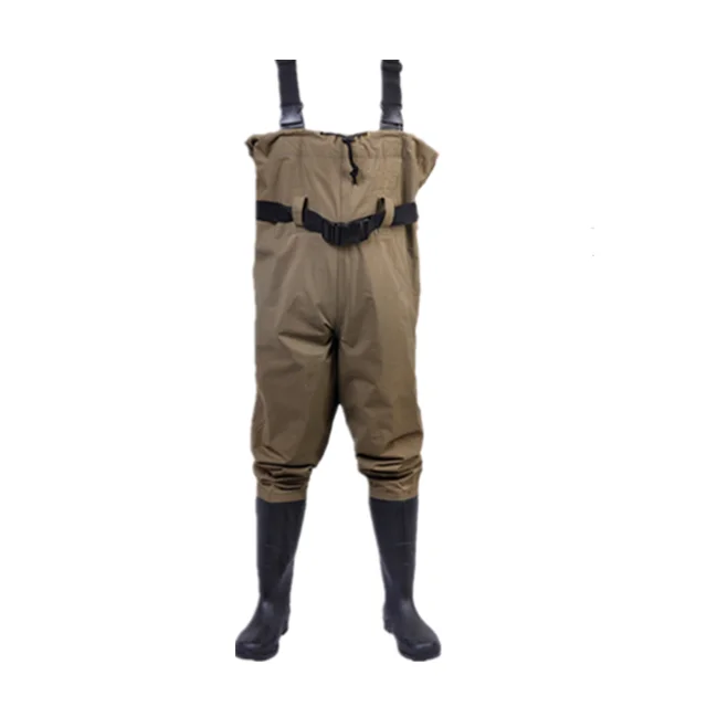 Pvc Material Fishing Chest Wader Suit With Pvc Boots From China - Buy ...