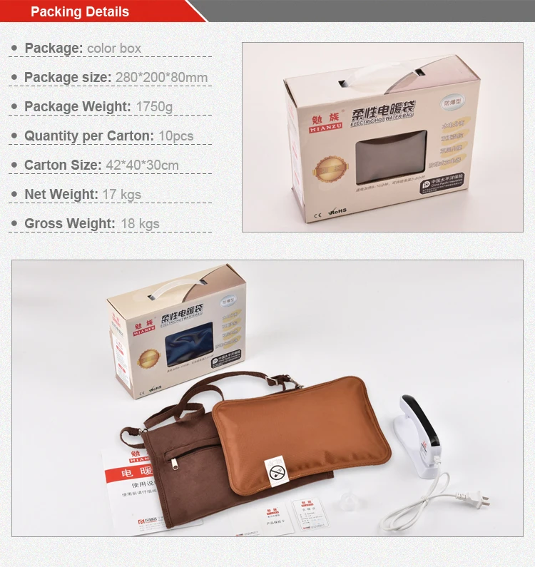 Rechargeable Hand Warmer Heat Pack Electric Hot Water Bottle With ...