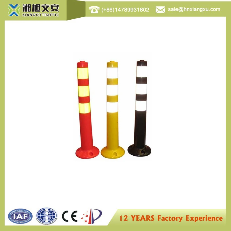 Safety Flexible Delineator Traffic Column Barrier Posts Plastic Bollard ...