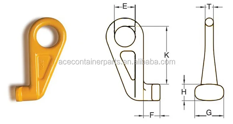 Top Lift Lugs & Side Lifting Lug for ISO Containers - Spare Parts
