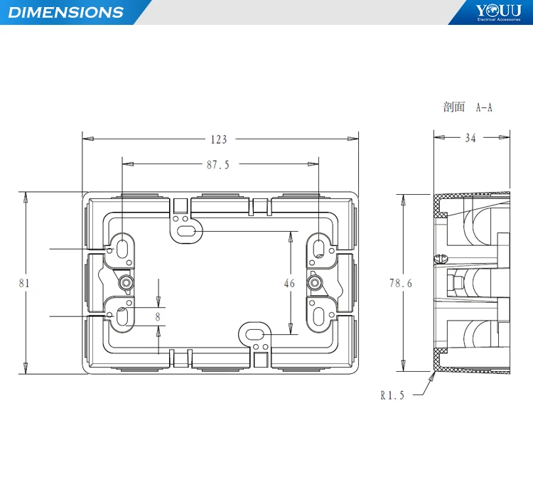YOUU Plastic Weatherproof Enclosure for GPO Mounting Weatherproof WPO ...