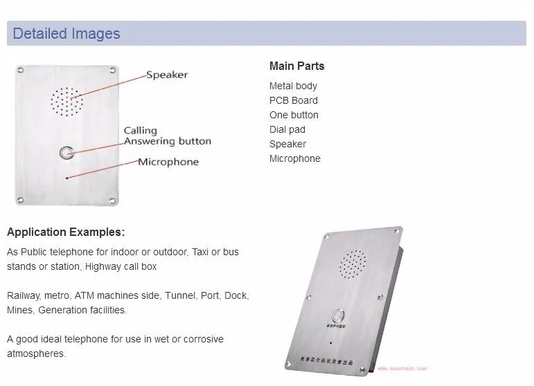 Knzd-09 Handsfree Emergency Phone,Push To Talk Intercom,Voip Analog ...