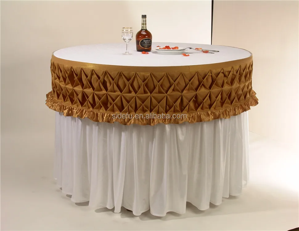 Hotel Round Decorative Banquet Party Table Skirting Satin Table Skirt ...