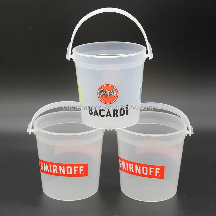 Custom Printing Design 32oz Bacardi Plastic Rum Bucket For Drinking ...