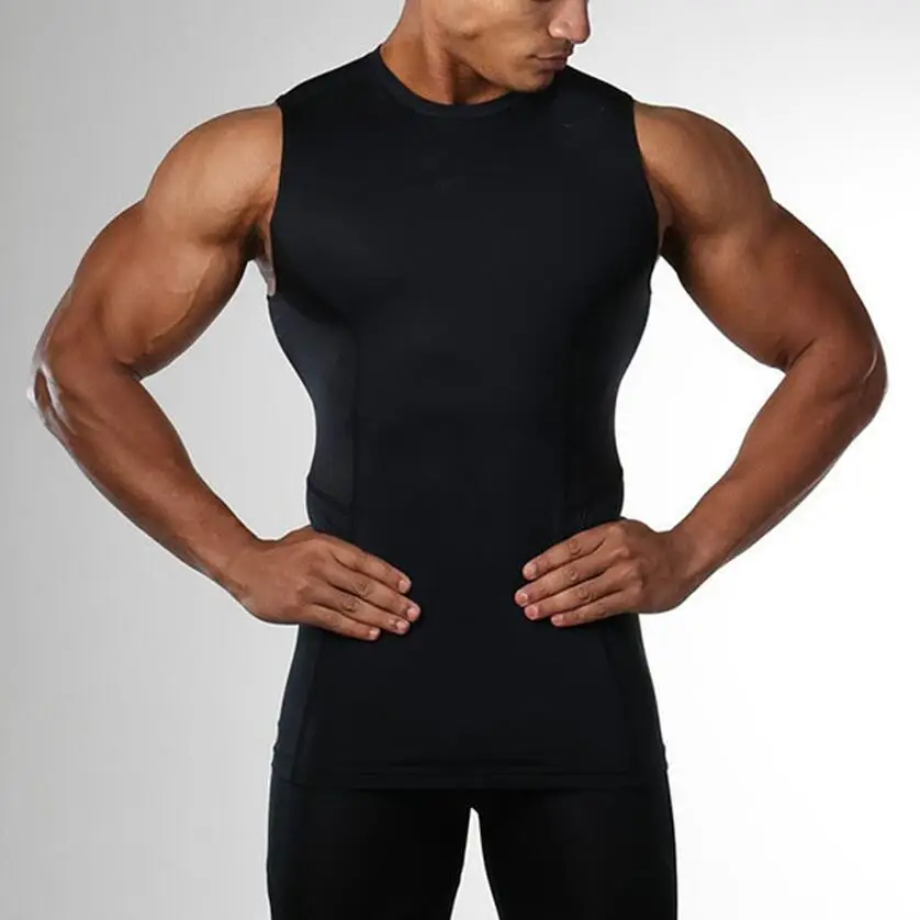 Custom Logo Blank Plain Compressed Sports Fitness Shirt
