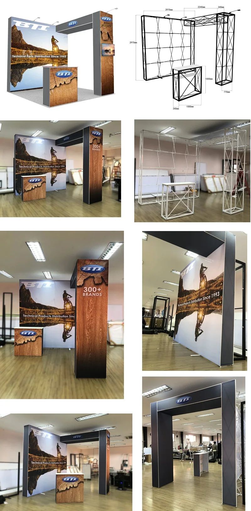 Aluminium Fabric Textile Racks and Pop up Display Stand Trade Show ...