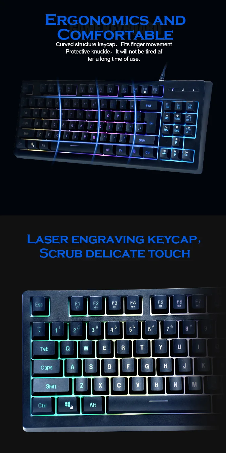 Spanish Layout Fcc Ce Backlit Computer Gaming Keyboard - Buy Gaming ...