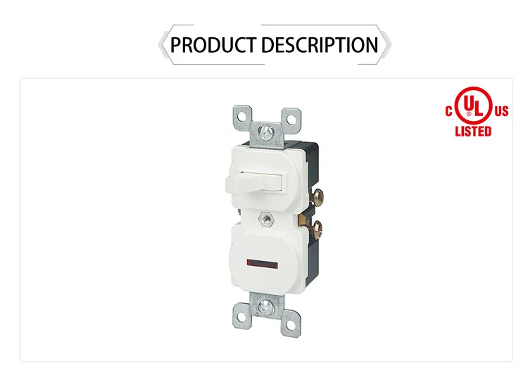 Standard Combination Device 120v Single Pole Pc Pilot Light Toggle Wall ...