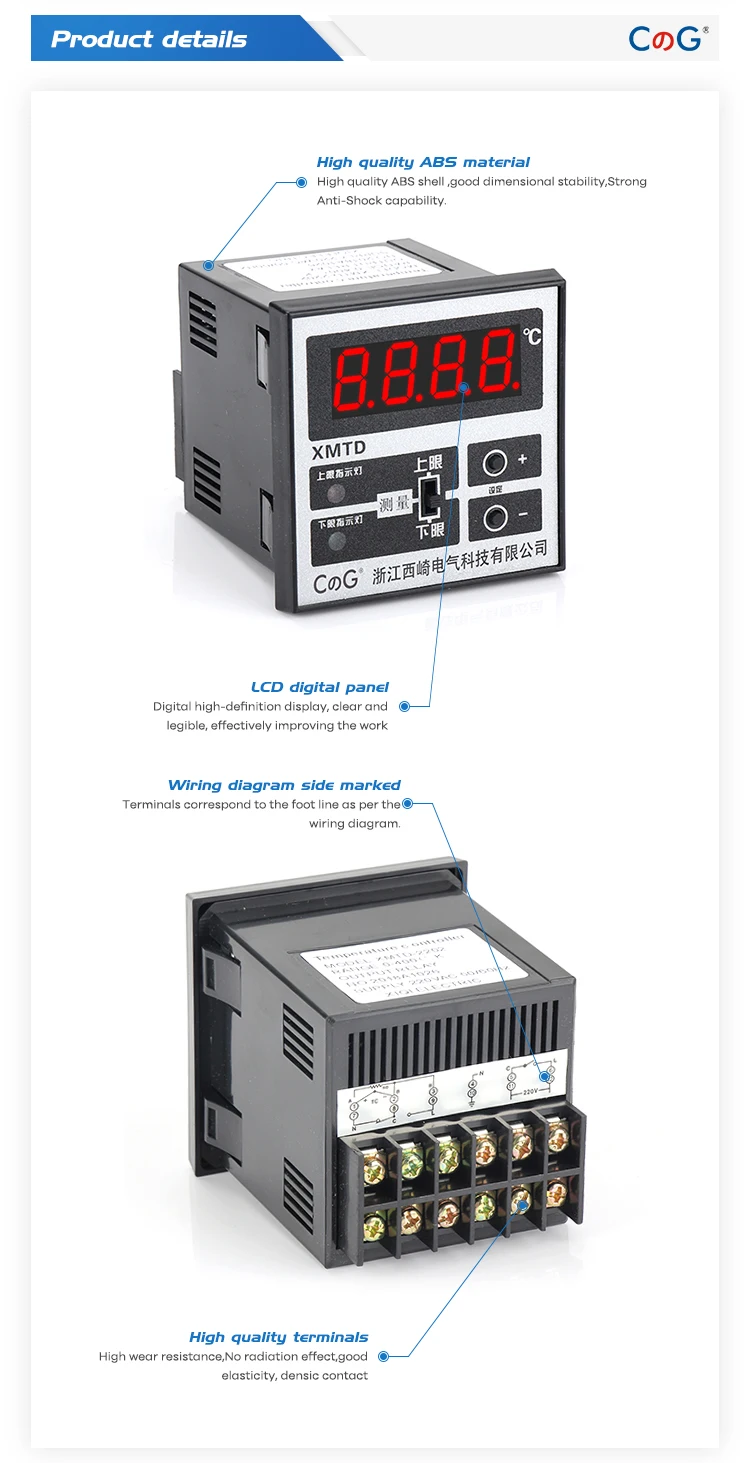 Cg 0-600 Degree Input K Pt100 Type Two Relay Output Dial Code Ac 220v ...