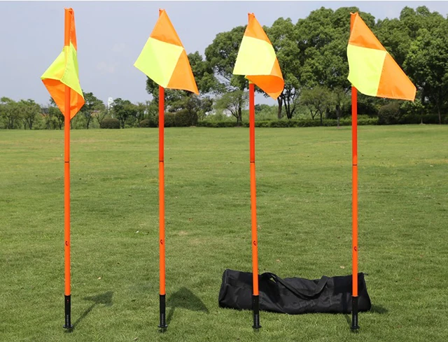 Soccer Field Corner Flags Agility Poles With Spring Spike Soccer ...