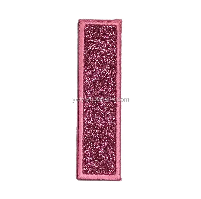 Custom Alphabet Feature Shimmery Pink Glitter Letter E