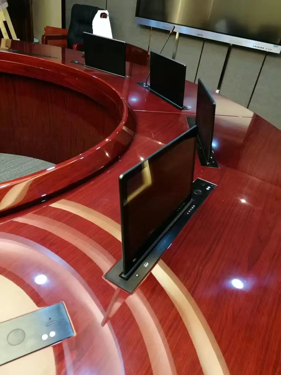 Video Conference System Smart Electric Lcd Monitor Lift/touch Pop Up ...