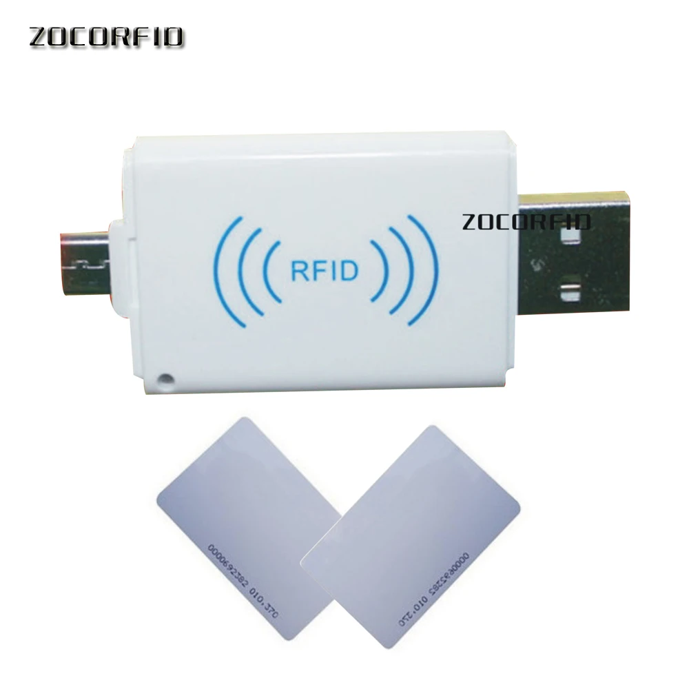 125khz Mini Rfid Reader Mobile Phone Em4100 Tk4100 Id Card Reader Mirco ...