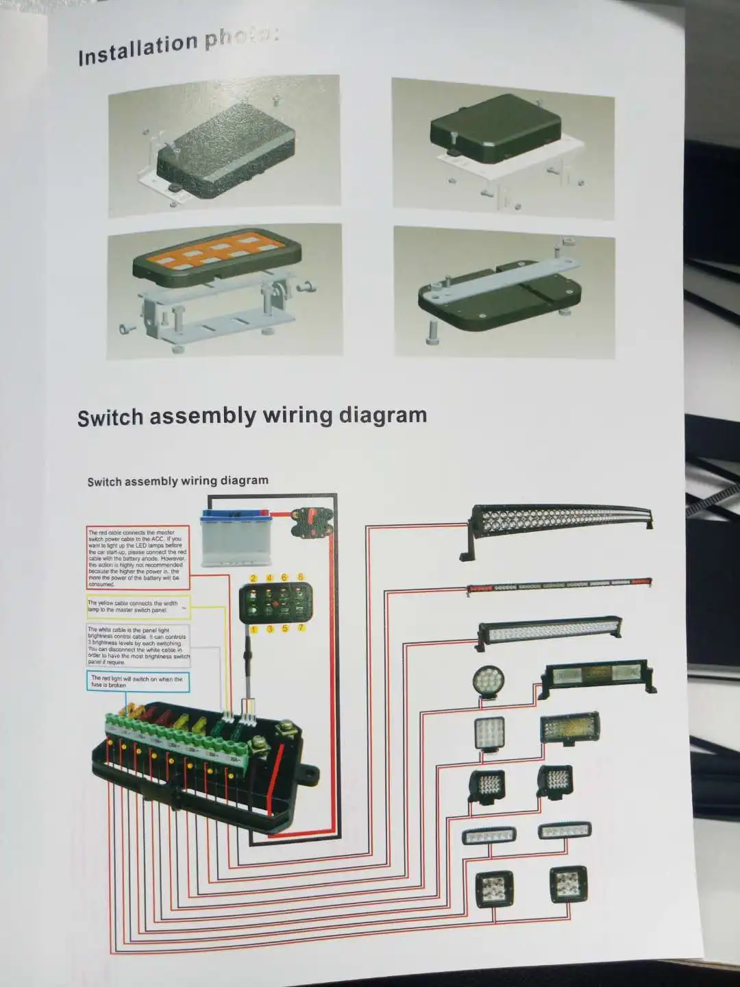 8 Gang Spod Switch Panel & 8 Gang Switch Pod by YUJIE